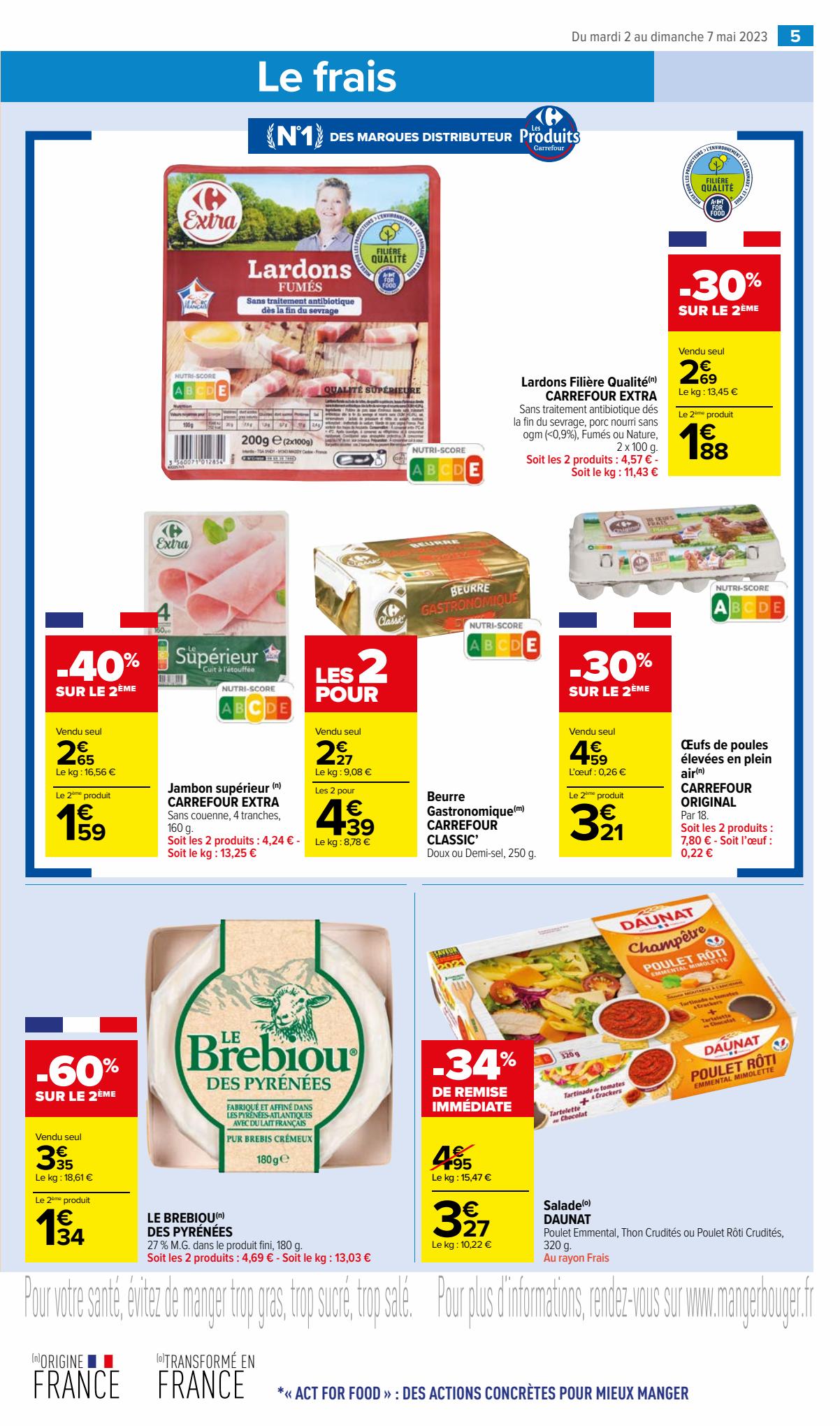 Catalogue Carrefour Market 2 - 7 Mai 2023 - Le Catalogue